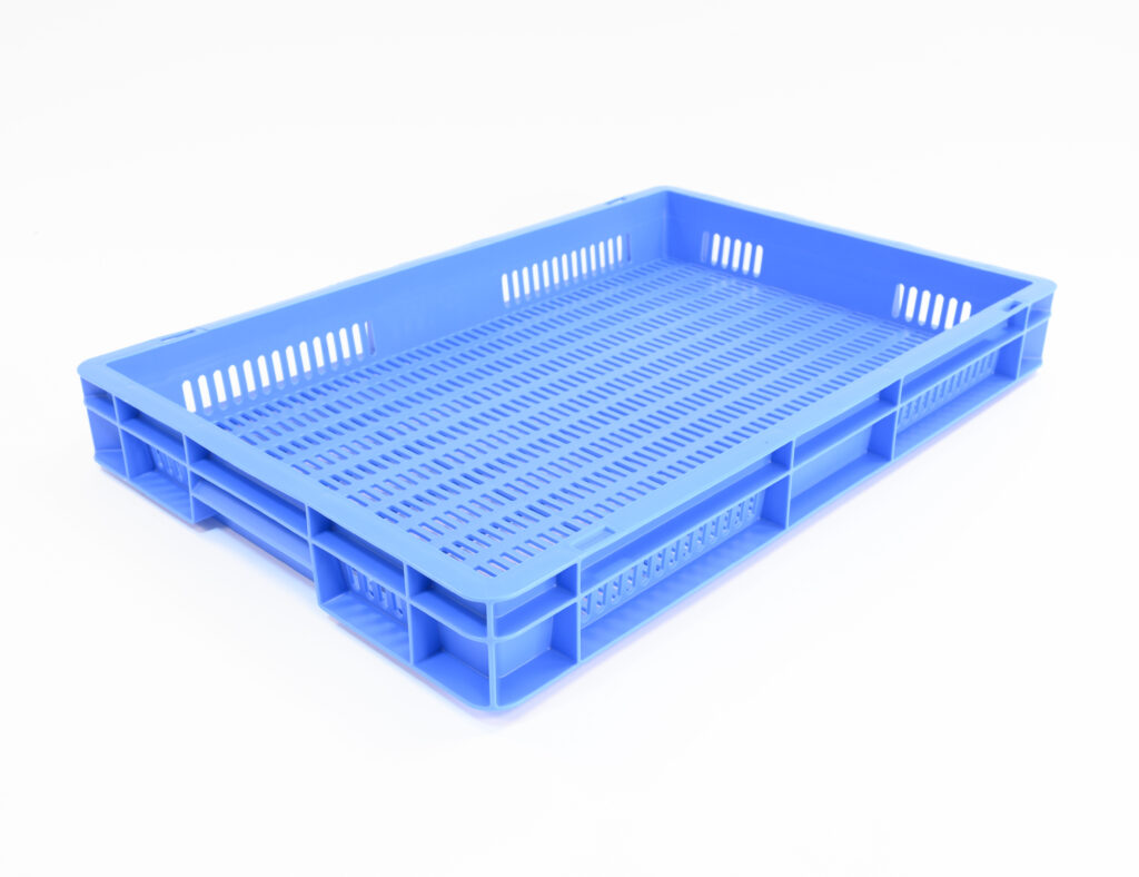 Perforated Stacking Box (12L, Blue) 600 x 400 x 075mm | Rebox